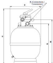 A. Zandfilter SND 500 - Top Mount • DK-Pools